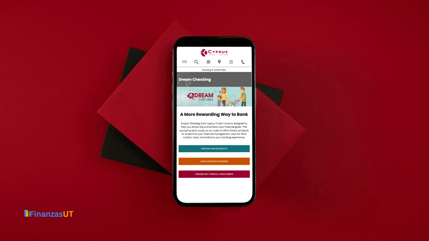 Cuenta de cheques Dream Checking de Cyprus Credit Union.